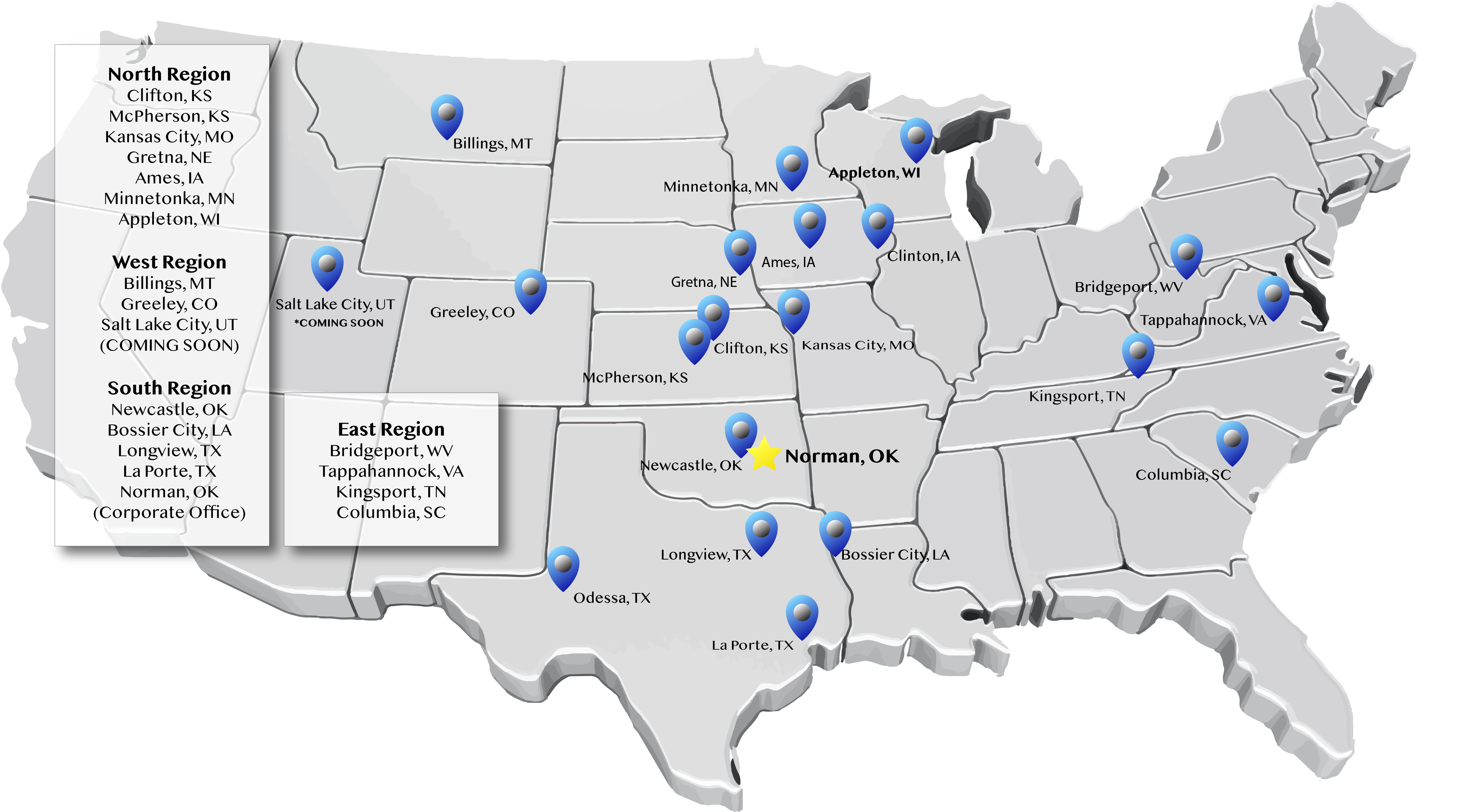 XCEL Locations – XCEL
